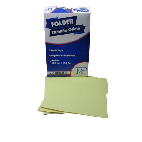 FOLDER TAMAÑO OFICIO COLOR AMARILLO