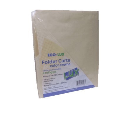 FOLDER TAMAÑO CARTA COLOR CREMA ECOLOGICO