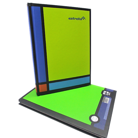 LIBRETA FRANCESA RAYA PASTA DURA 144 HOJAS ESTRELLA